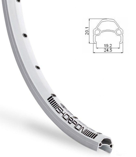 Rodi Scorpion Bicycle Rim Silver 26" 559x19 36 H 495g - Bike Parts ...
