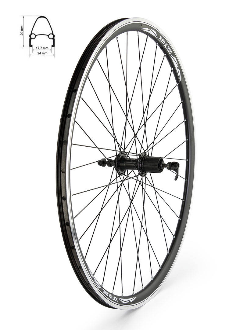 28 Zoll Rear Wheel 8-9 speed Cassette V-brake QR - Bike Parts Bicycle ...