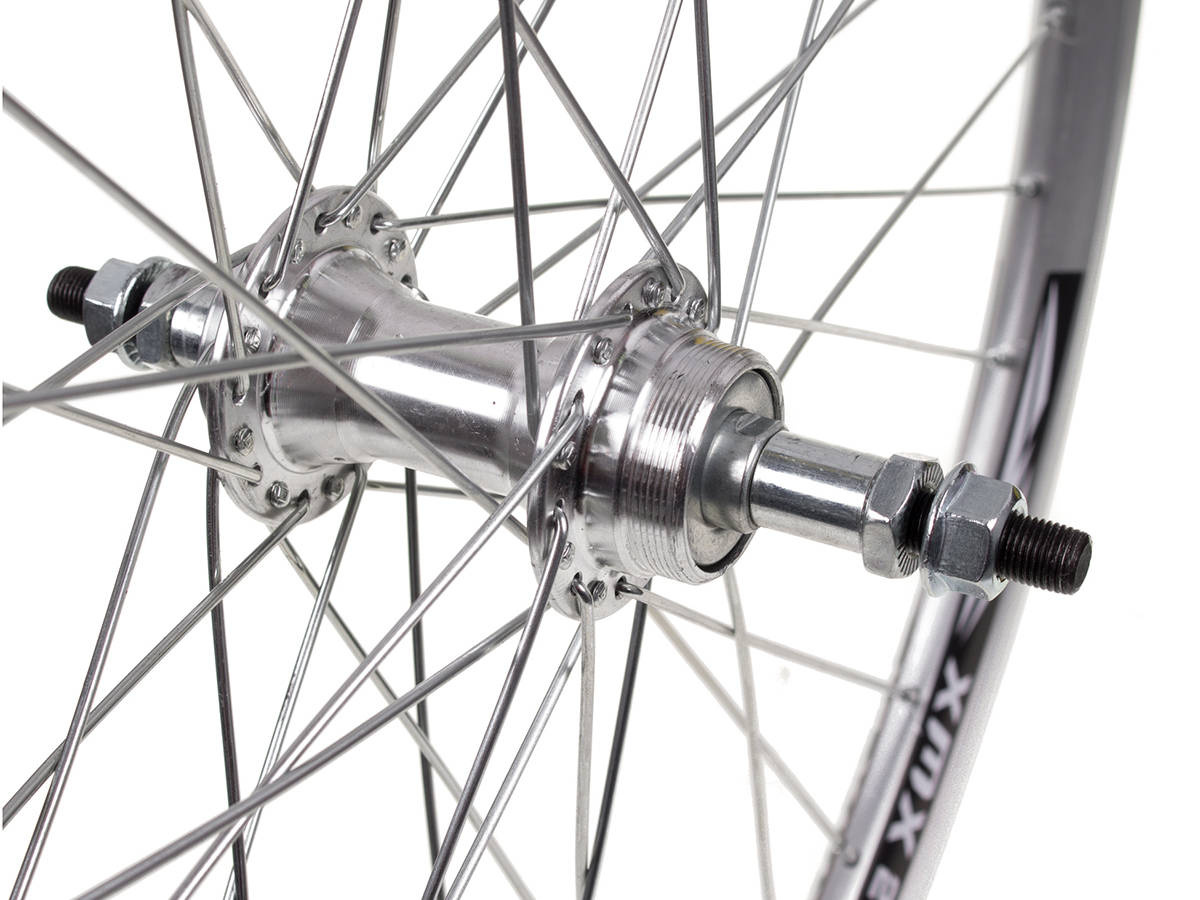 Aluminum Rear Bicycle Wheel 24", rim cone silver, Aluminum hub - Bike ...