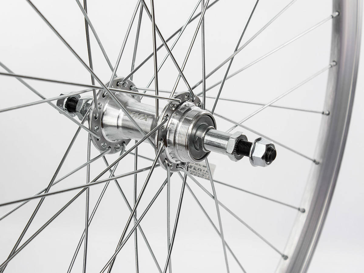 Aluminum Rear Bicycle Wheel 26", rim cone, silver, Aluminum hub - Bike ...