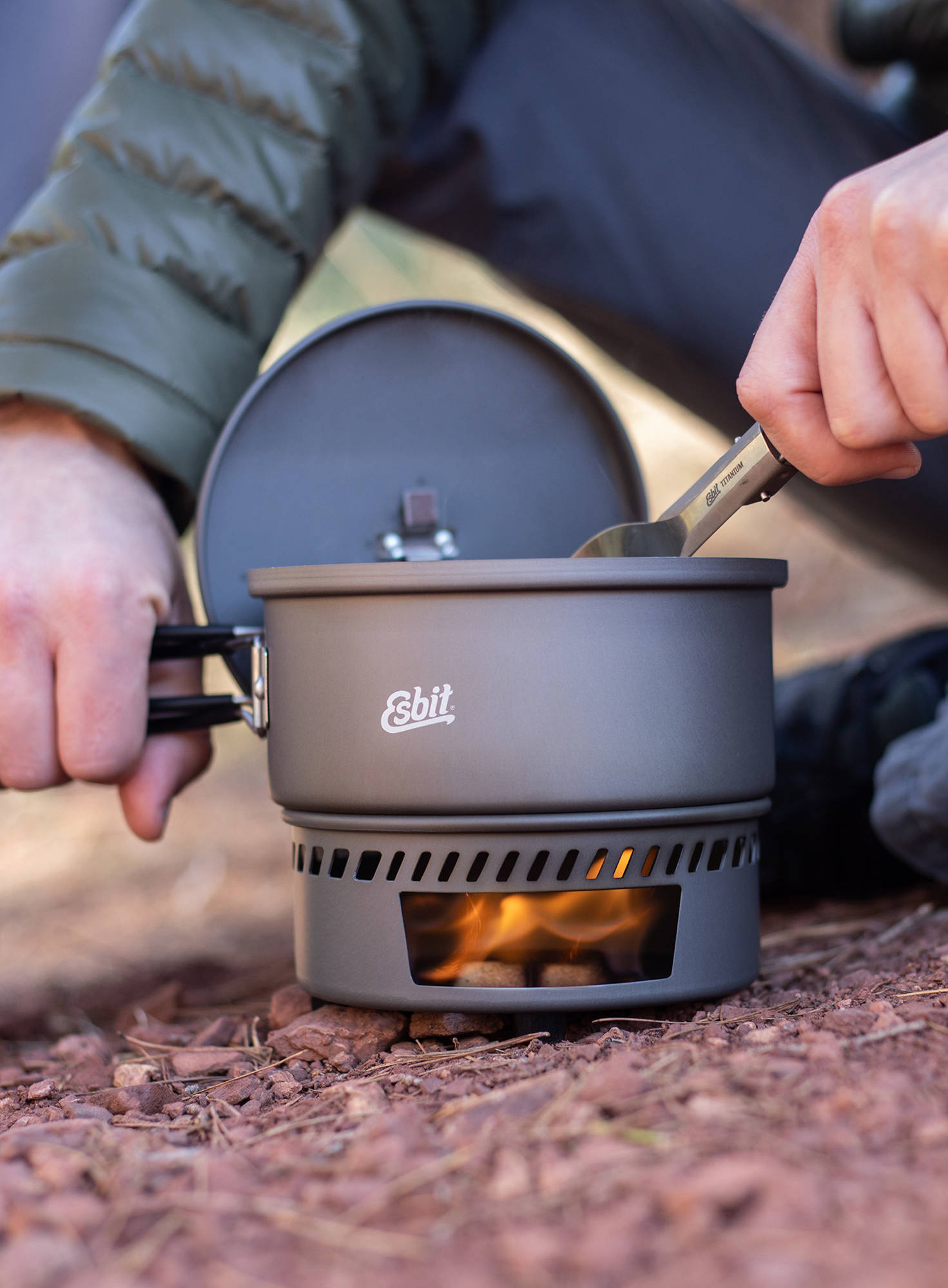 Esbit Solid Fuel Cookset 1000 - Camping Equipment Camping and Hiking ...