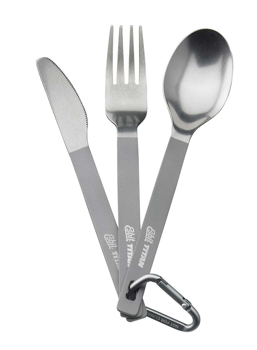 Esbit Titanium Lightweight Cutlery Set - Camping Equipment Camping and ...
