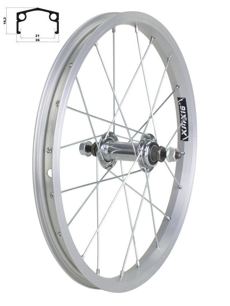 Front Bicycle Wheel 16", Aluminum rim , steel hub - Bike Parts Bicycle ...