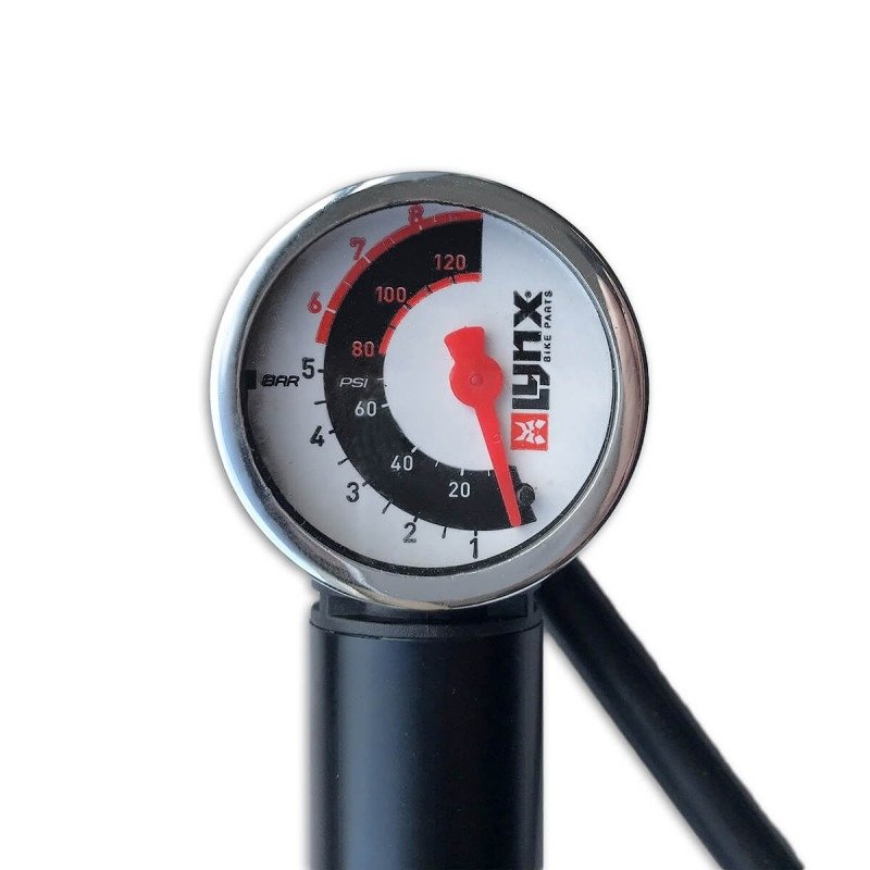Lynx Hurricane Mini Pump with Manometer AV, DV, FV valves - Bicycle ...