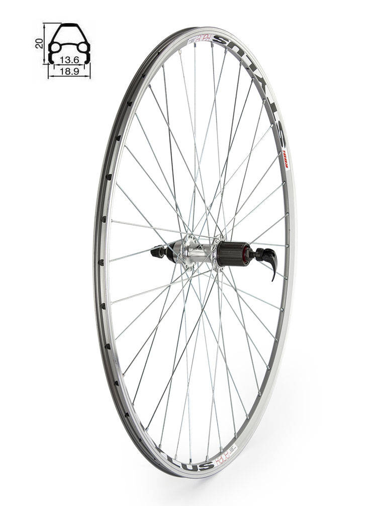 Rear Bicycle Wheel 28" Rodi Stylus Road Rims, hub, 8-9 rows, silver ...