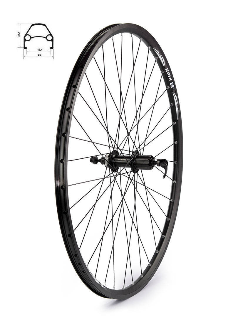 Rear Wheel 26" Shimano FH-RM33 Hub 8-9 Speed Center Lock Rodi Scorpion ...