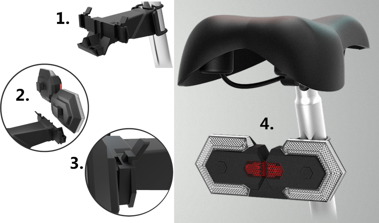 Remote Control Front and Rear LED Direction Indicator - Bicycle ...