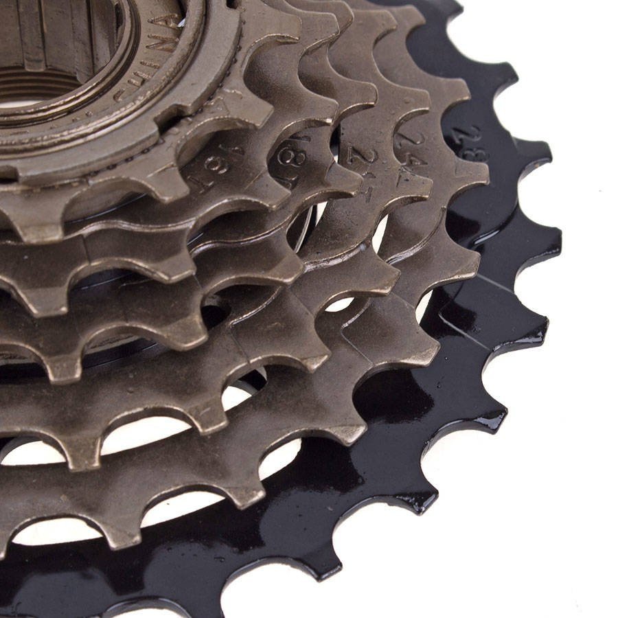 Verso 6-speed Freewheel 14-28T index Black - Brown - Freewheels Bike ...