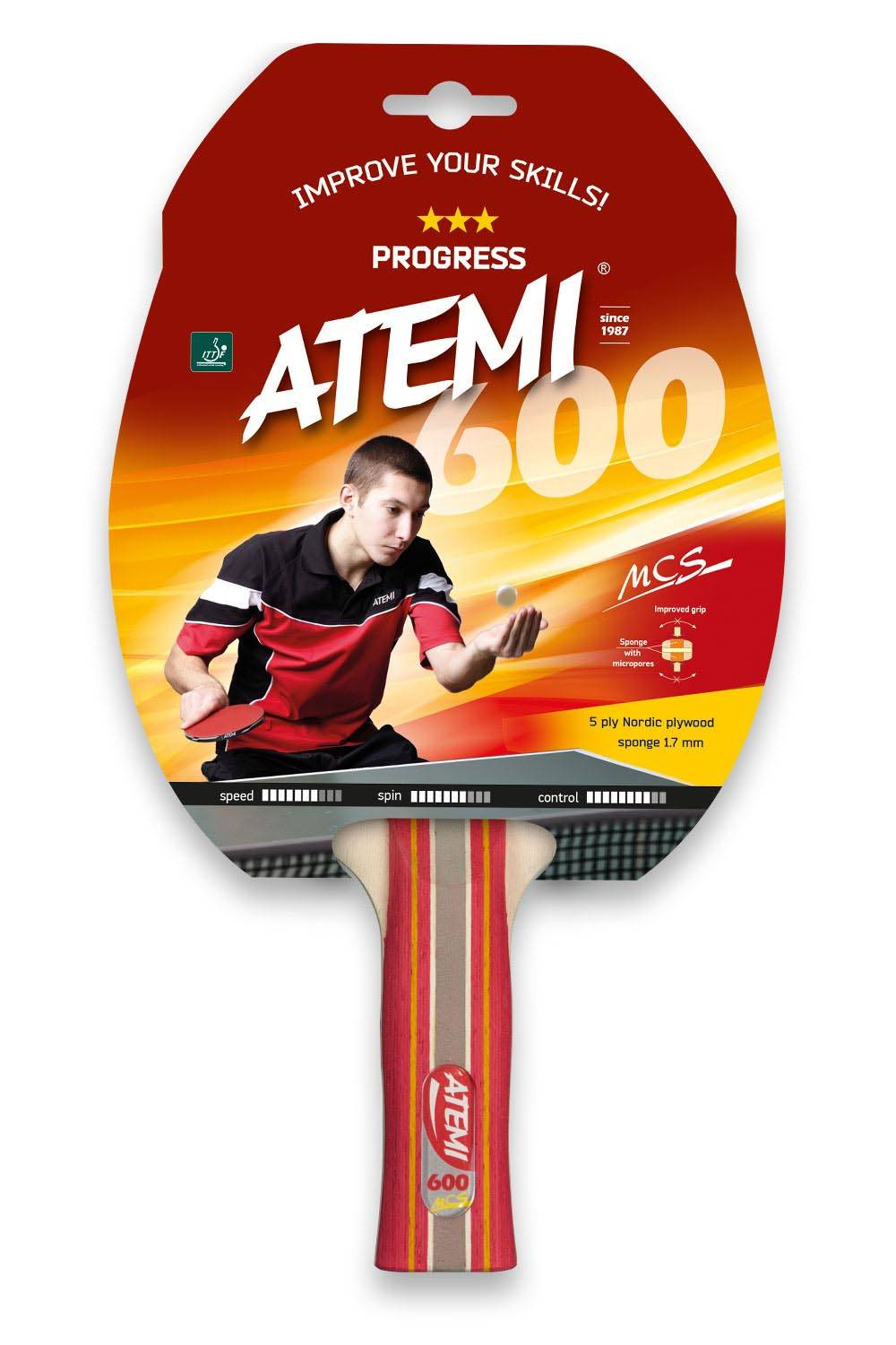 Table tennis racket ATEMI 600 AN - Table Tennis Paddles Tennis and ...
